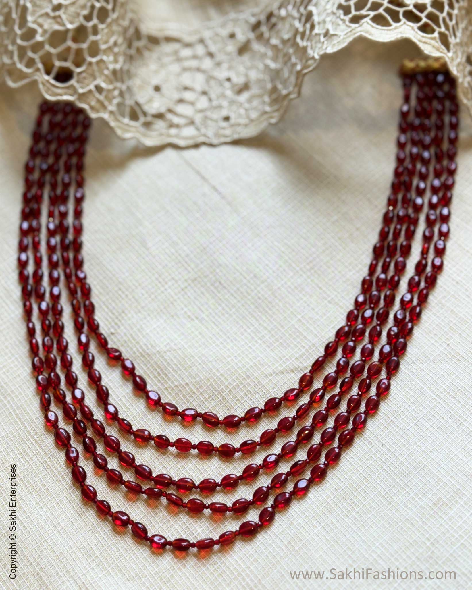 AJ-W16460 Rust Beads Mala – sakhifashions
