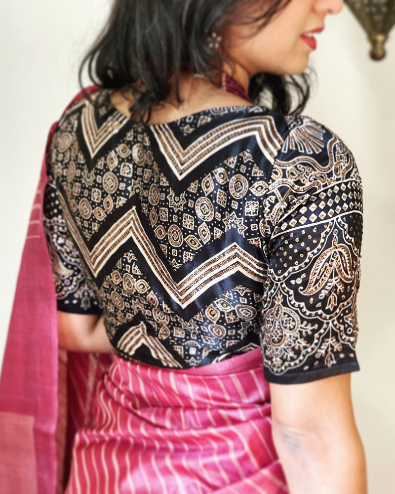 BL-W09589 Ajrakh designer Blouse – sakhifashions