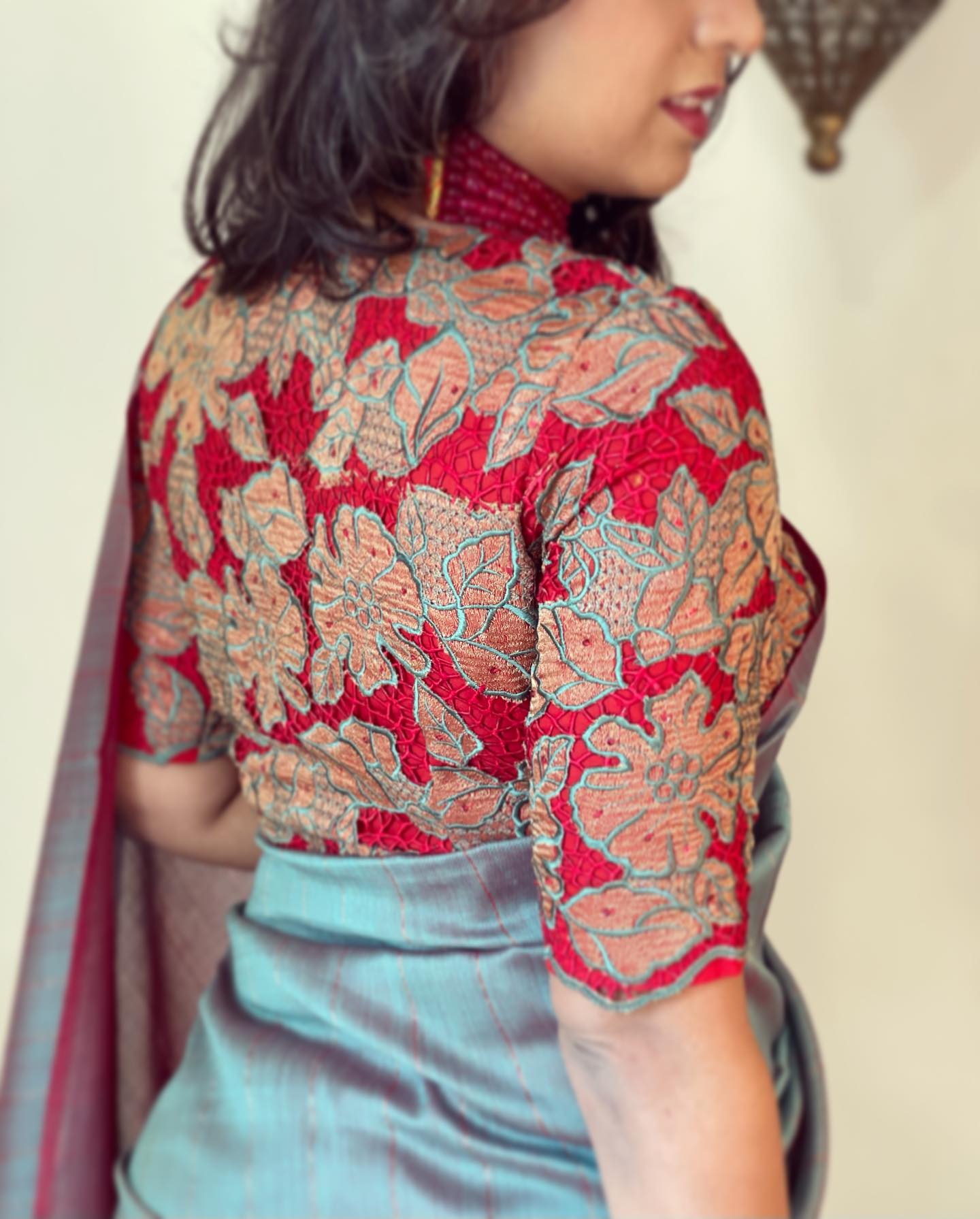 Orange Cutwork designer Blouse | Sakhi Fashions – sakhifashions