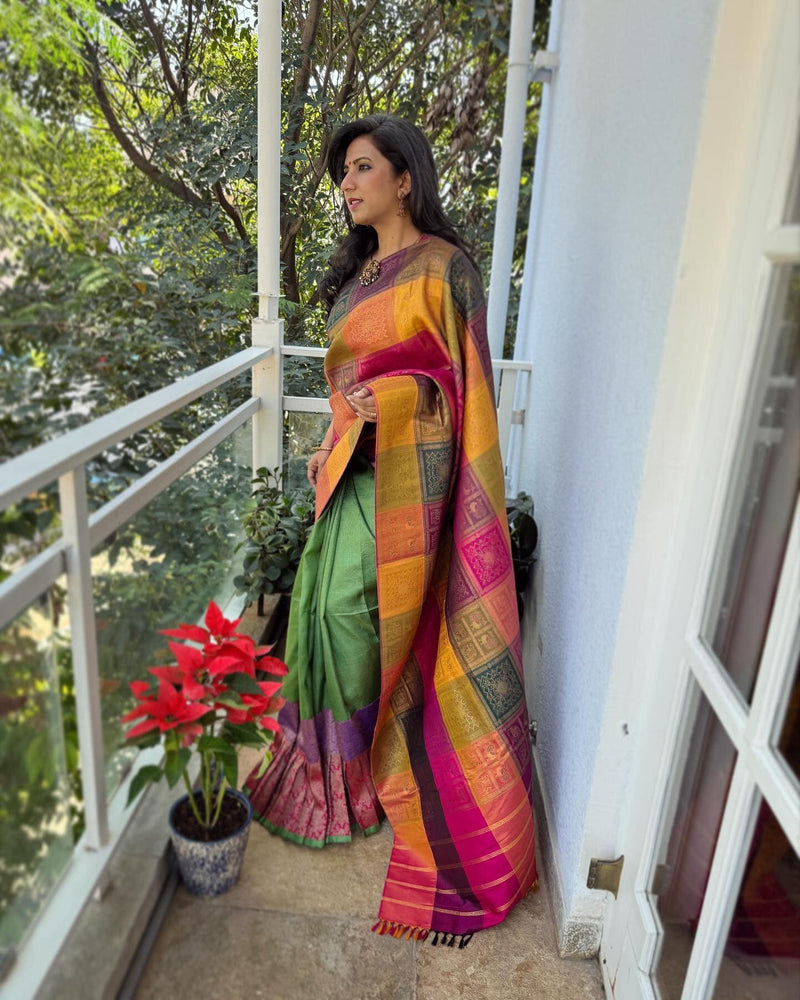 EE-W15220 Multi Kanchi Frill Sari – sakhifashions