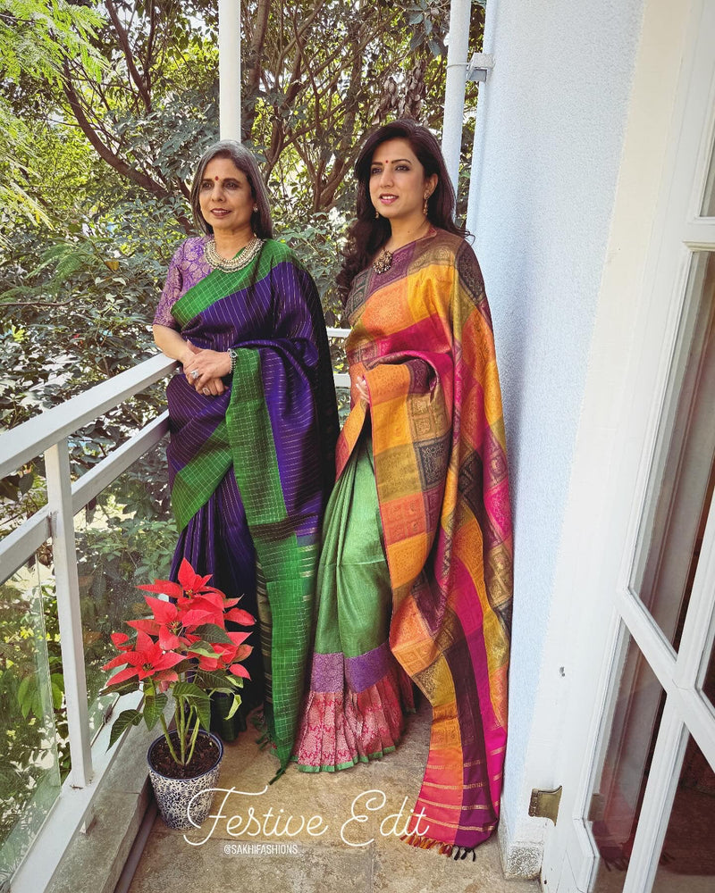 EE-W15220 Multi Kanchi Frill Sari – sakhifashions