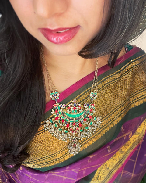 Purple Green Cotton silk Gadwal Silk Saree | Sakhi Fashions – sakhifashions