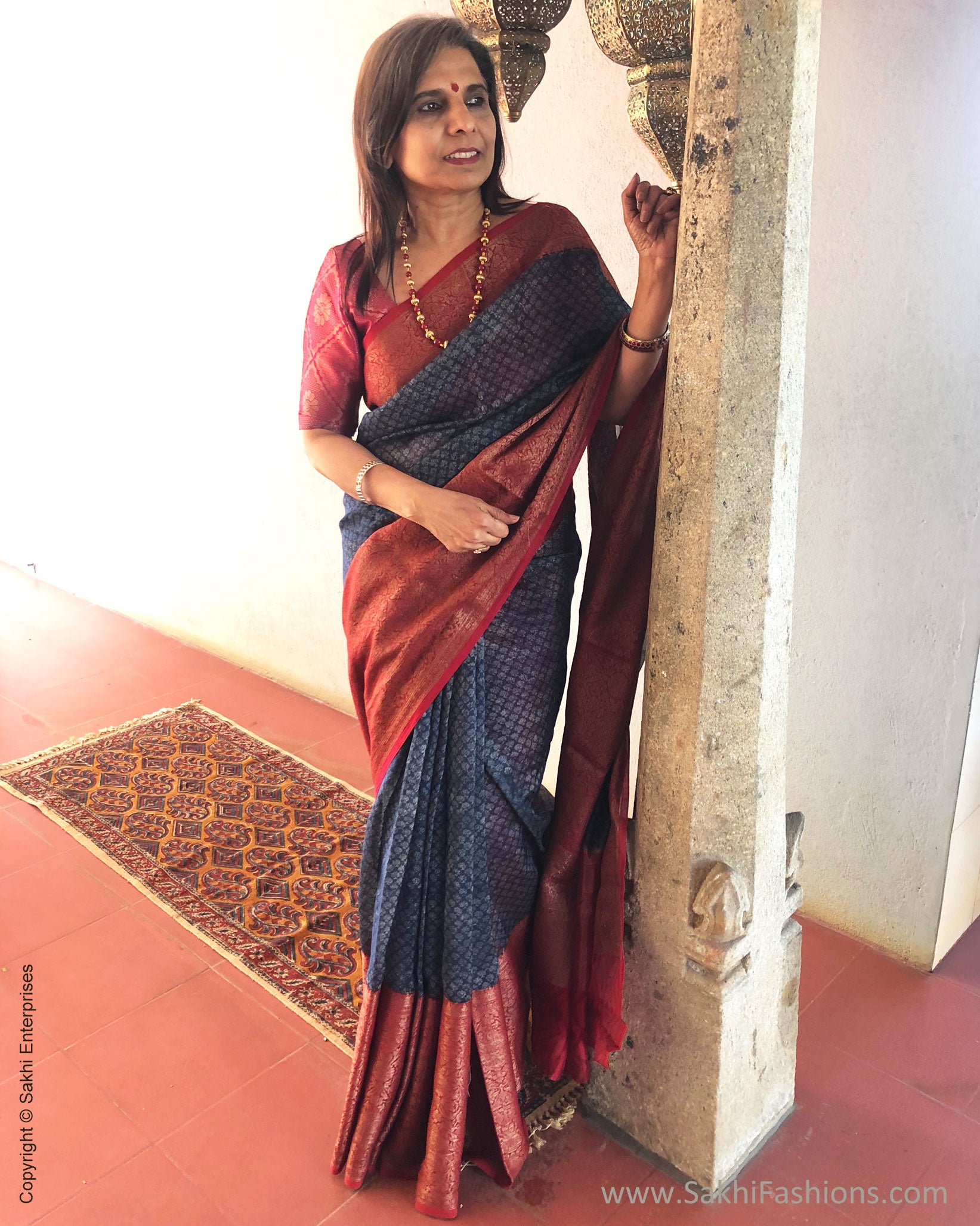 EE-S31774 Blue Banarsi – sakhifashions