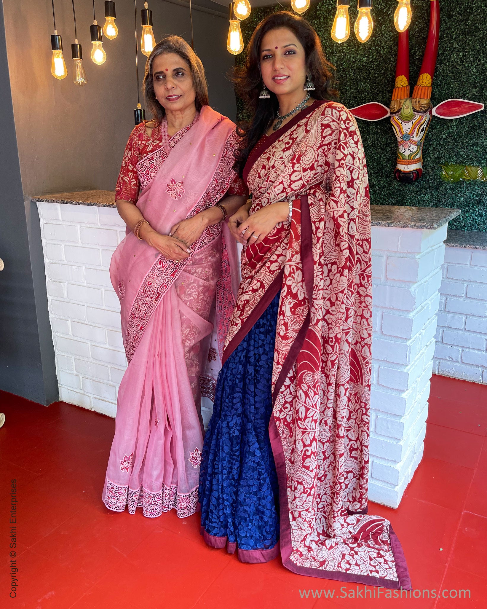 Blue & Multi Synthetic Net Saree | Sakhi Fashions – sakhifashions