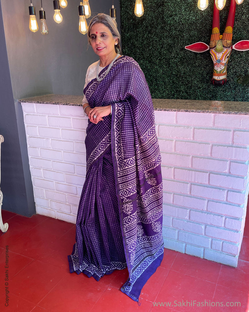 EE-S57239 Purple Chanderi – sakhifashions