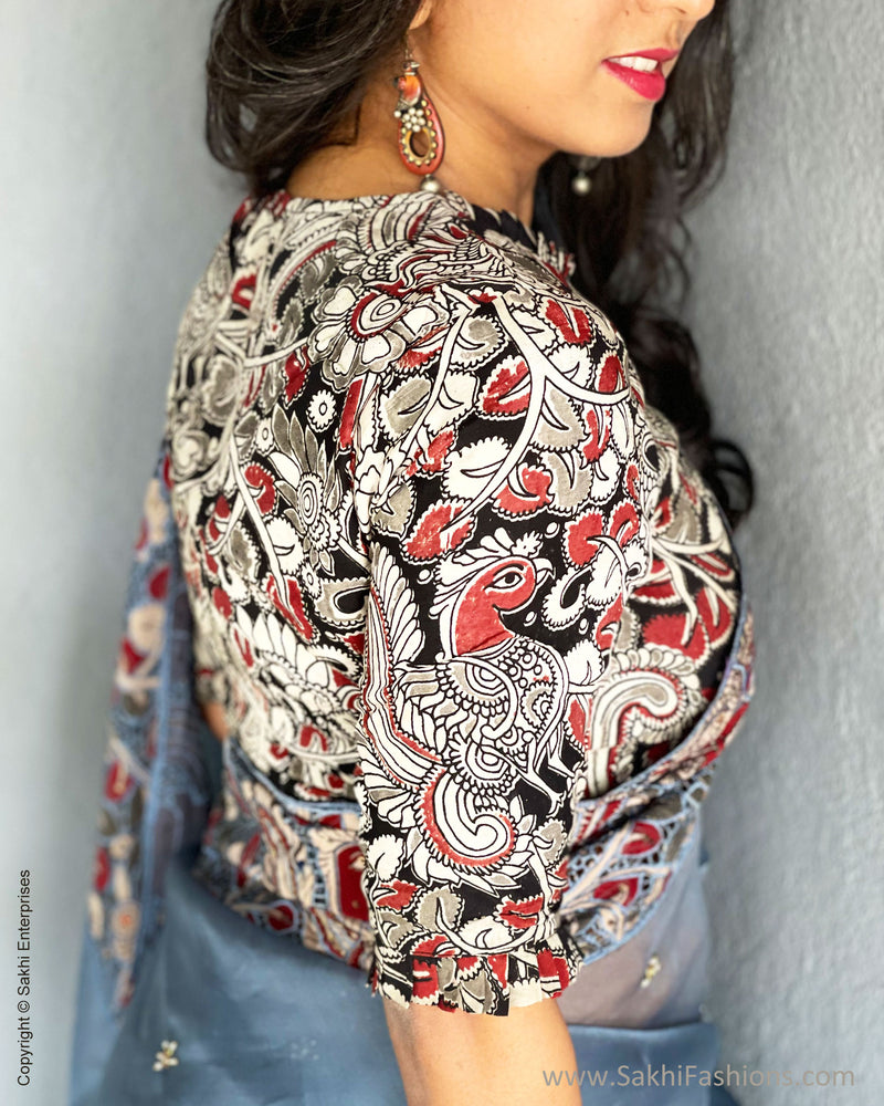 BL-F24787R Silk Kalam BlouseR – sakhifashions