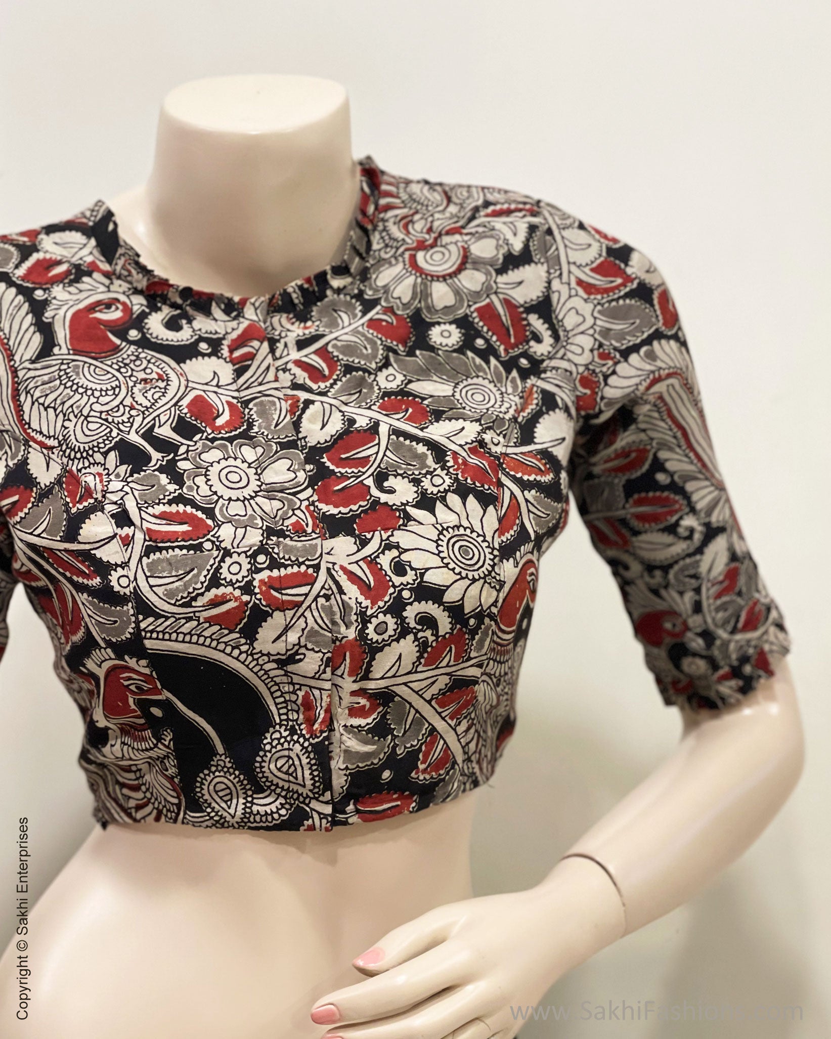 BL-F24787R Silk Kalam BlouseR – sakhifashions