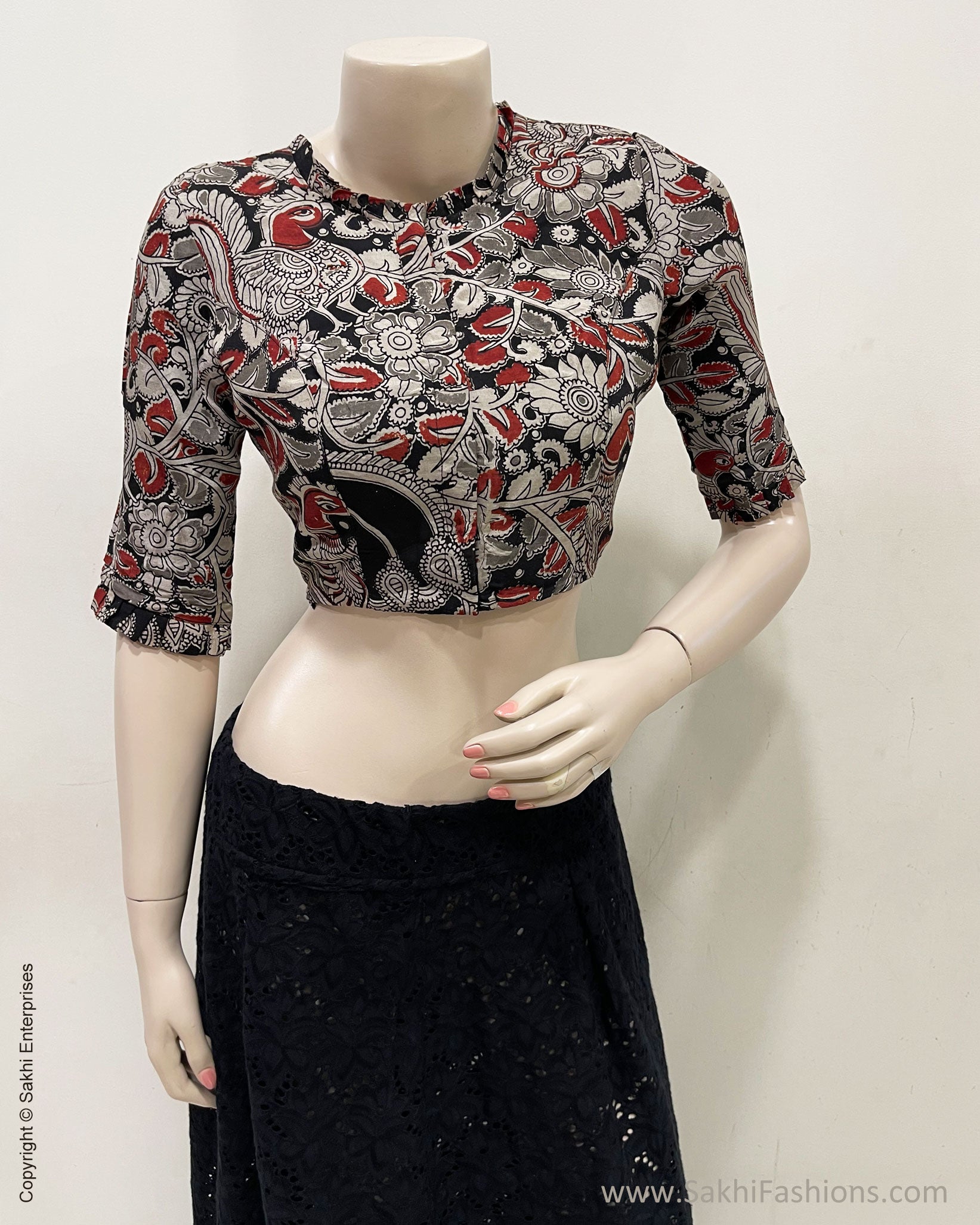 BL-F24787R Silk Kalam BlouseR – sakhifashions