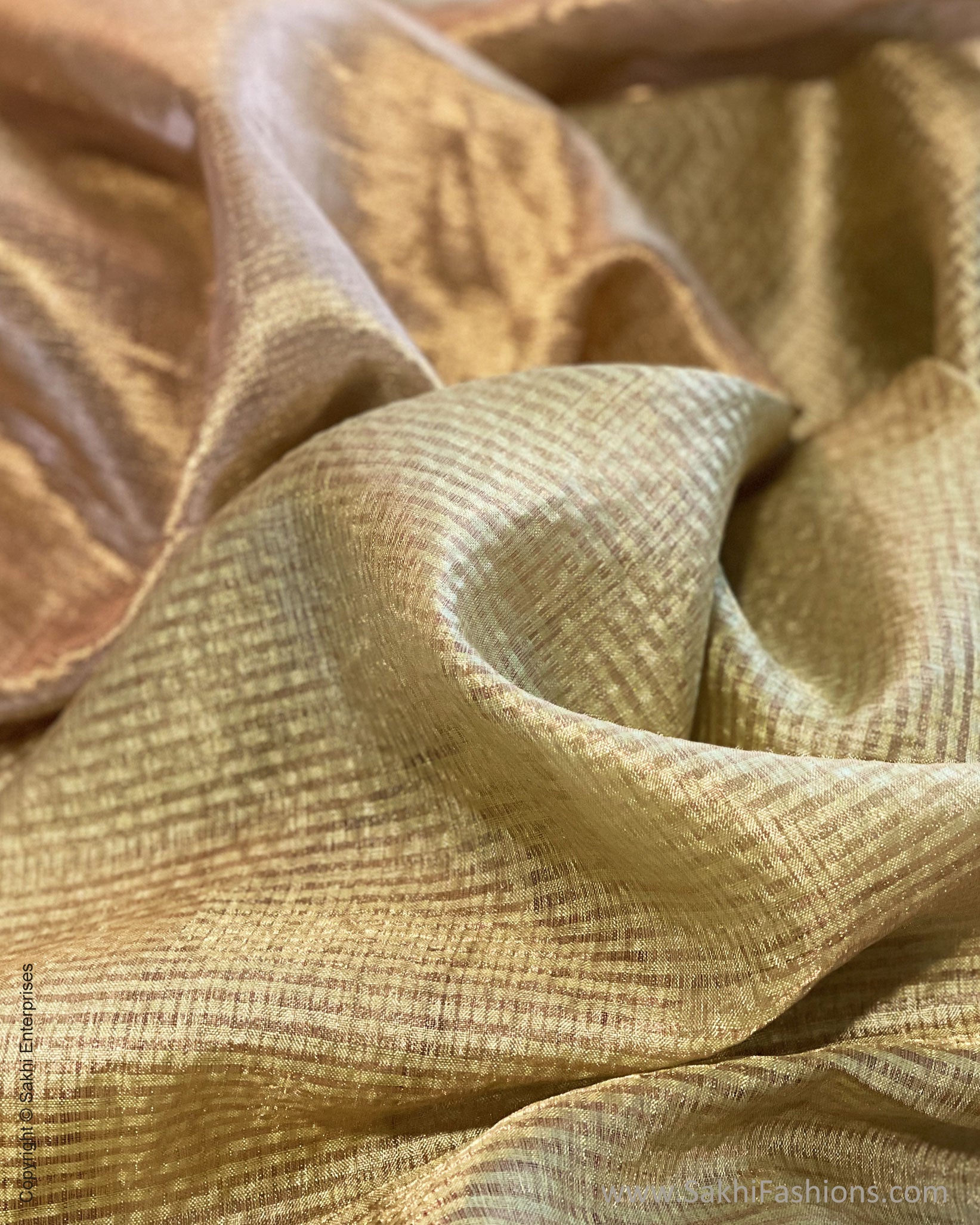 EE-V01104 Lime Tissue Tussar – sakhifashions