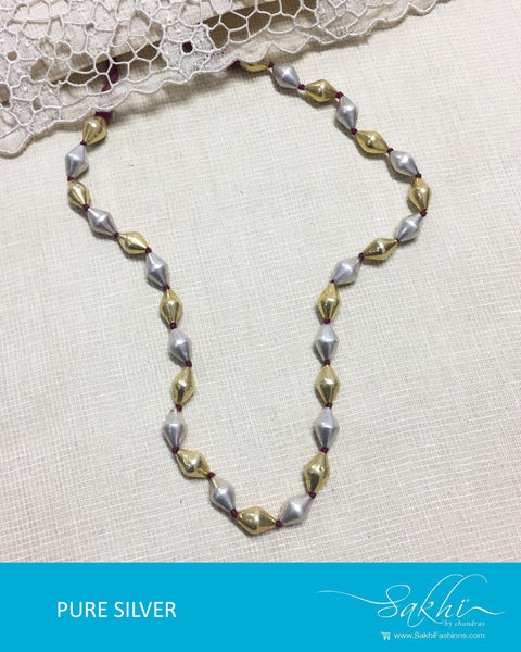 Silver Pure Silver Bore Mala | Sakhi Fashions – sakhifashions