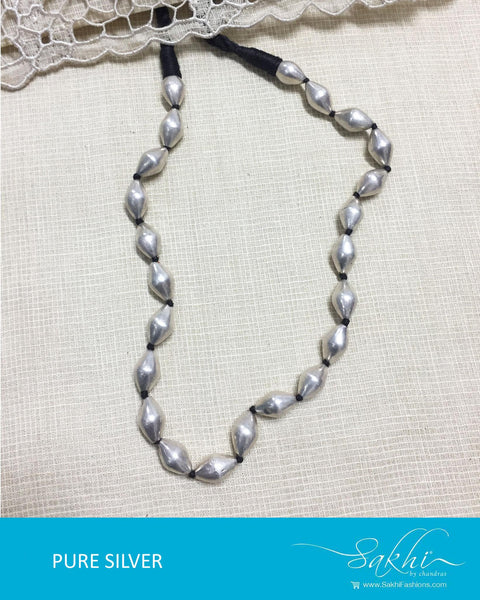 Silver Pure Silver Bore Mala | Sakhi Fashions – sakhifashions