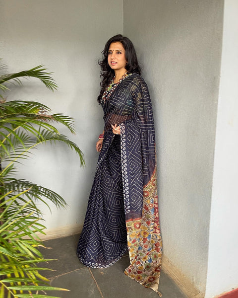 EE-V09974 Blue Kalam Cutwork – sakhifashions